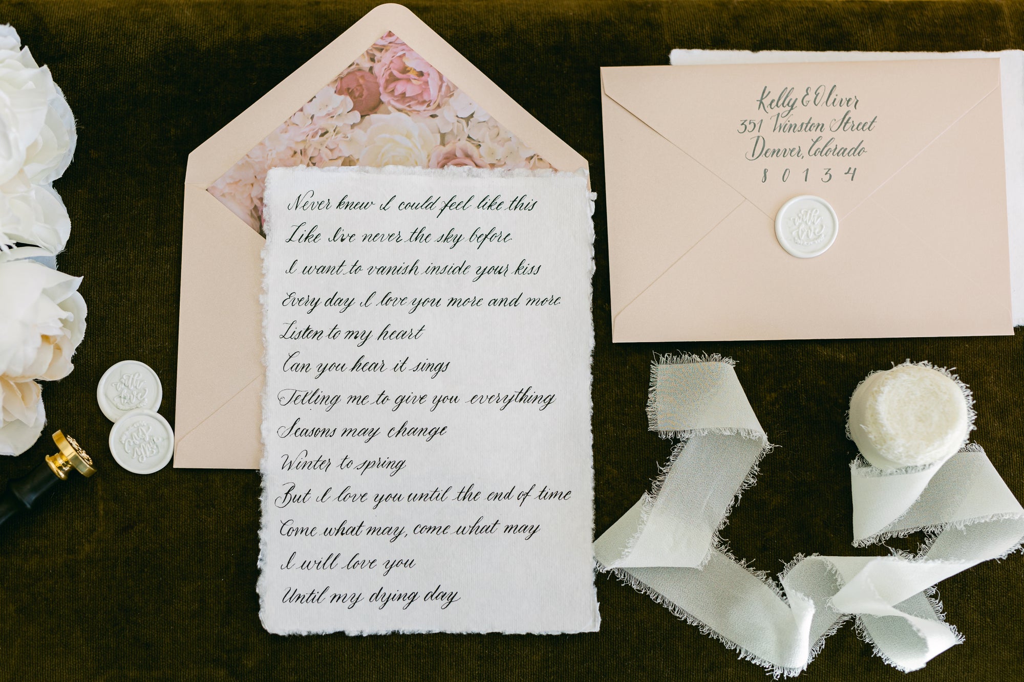 Denver Colorado Calligrapher - Sparrow And Ink Designs - Work Examples ...